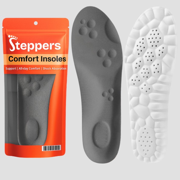 Original Steppers Insoles, 4D Steppers Comfort Boosting Massage Insole, Memory Foam Thermal ...